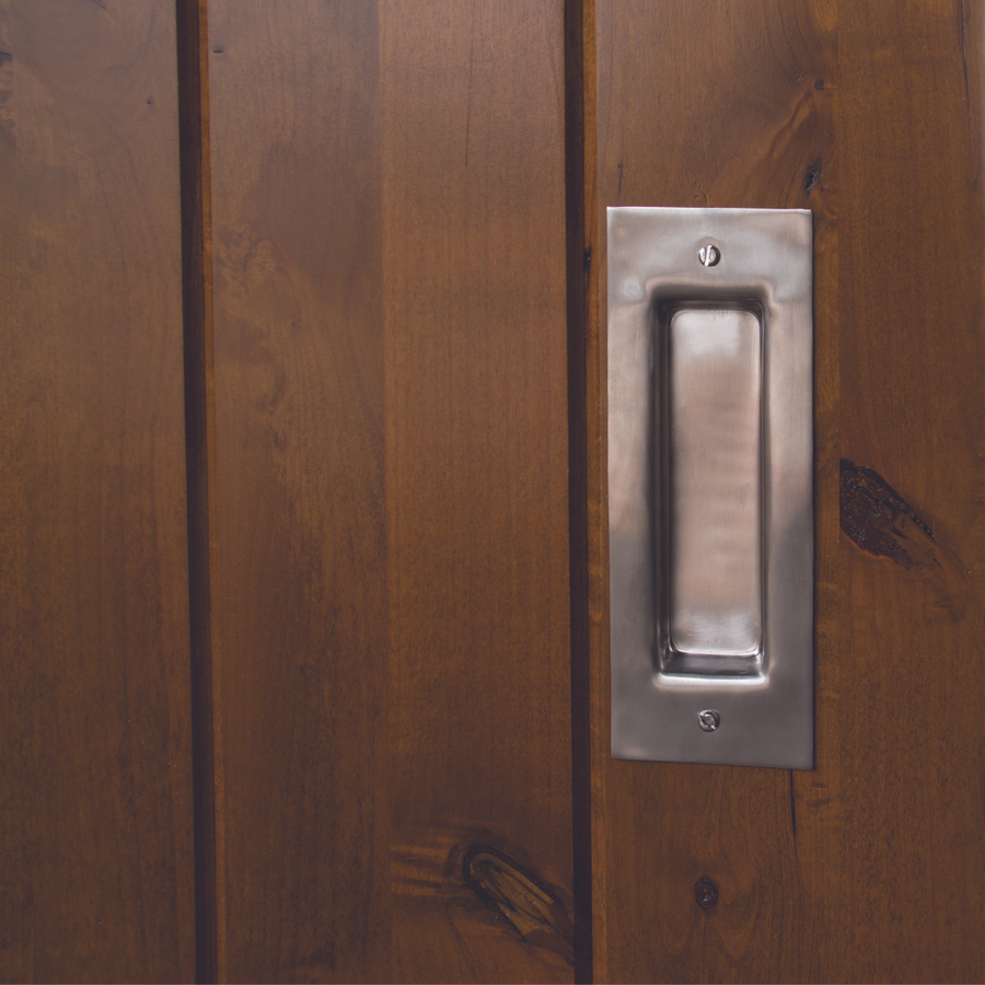 BarnCraft Stainless Steel Flush Vista Handle – Dusty's Rustic Rolling Doors