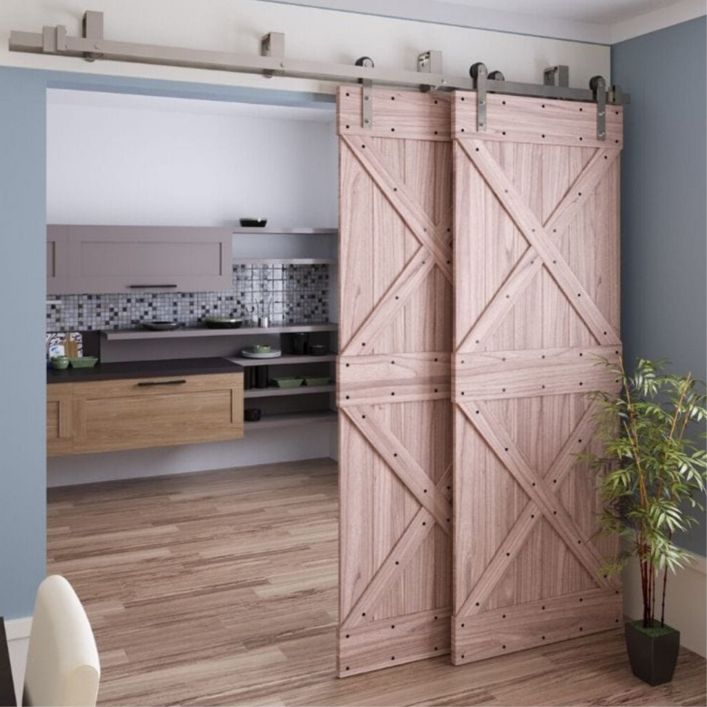 Double Bypass Barn Door Levede Double Overlap Barn Door Classic Kit