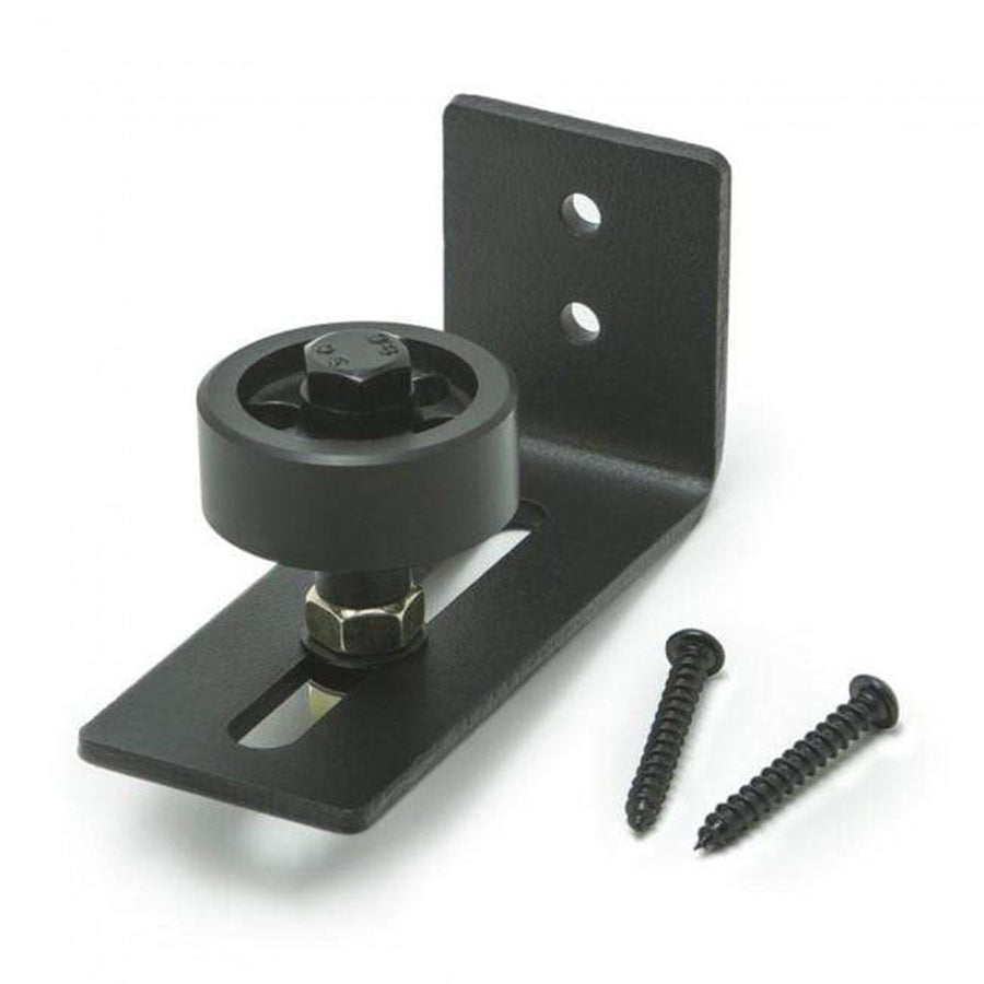 Wall Mounted Adjustable Wheel Door Guide – Dusty's Rustic Rolling Doors